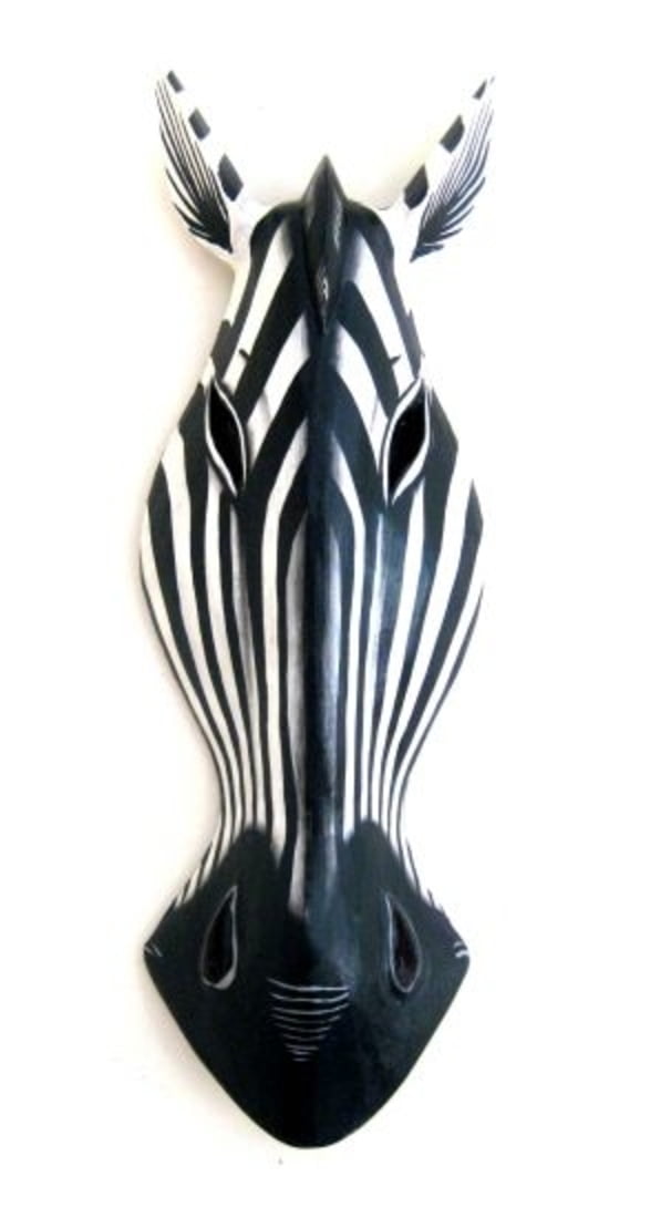 African Mask Wall Hanging Zebra Giraffe Wall Mask Jungle Decor- OMA ...