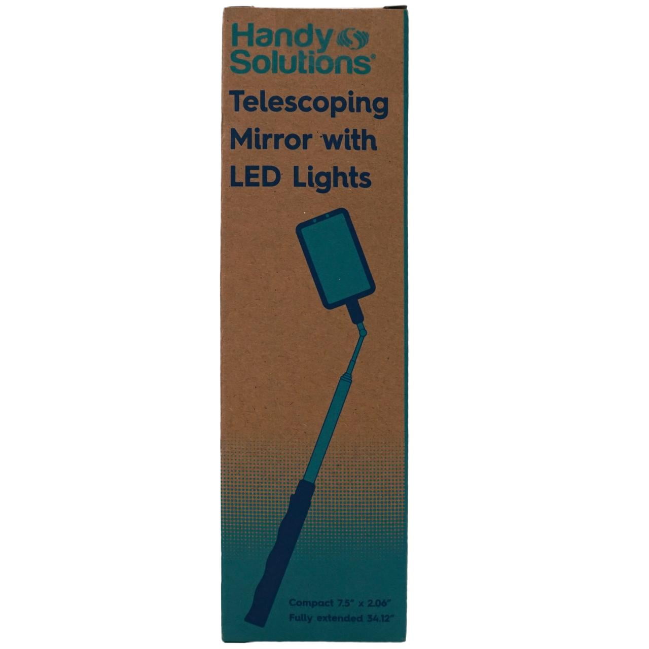 Handy Solutions Telescoping Inspection Mirror with LCD Lights for Foot ...