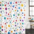 Colorful Polka Dot Shower Curtain, Rainbow Color Polka Dots Abstract ...
