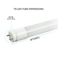 20 Pack 48" 18W T8 LED Tube Light Bulb, Single and Dual End, G13 Bi-Pin ...