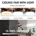 "52"" Energetic LED Ceiling Fan with Light, Remote, Reverse Airflow, 6 ...