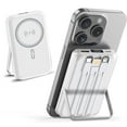 10000mAh Magnetic Power Bank w/ Stand- 3 Cables & Wireless Charging ...