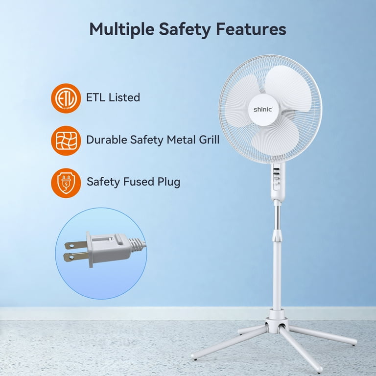 Daewoo 16 Inch Oscillating Pedestal Fan With 3 Speed Settings