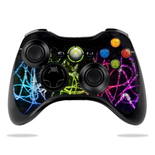 Skin Decal Wrap Compatible With Microsoft Xbox 360 Controller Neon ...