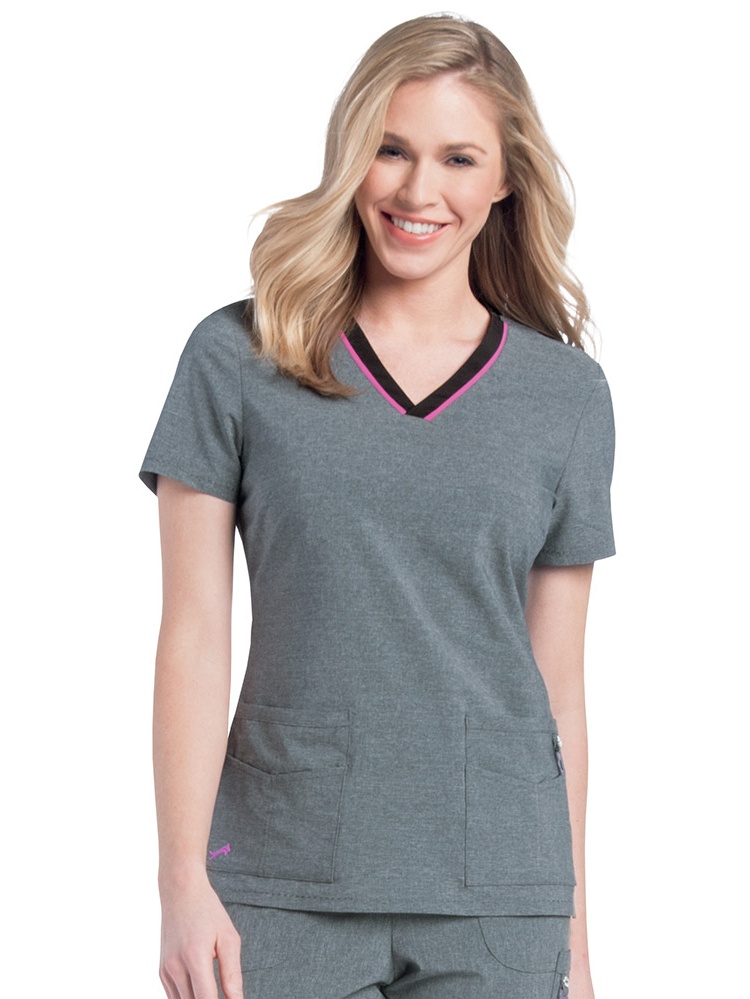 Lynx Women's Unleashed V-Neck Solid Scrub Top - Walmart.com
