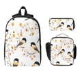 3pcs Casual Daypack 17 Inch Backpack Set Bookbag+Pencil Case+Lunch Bag ...