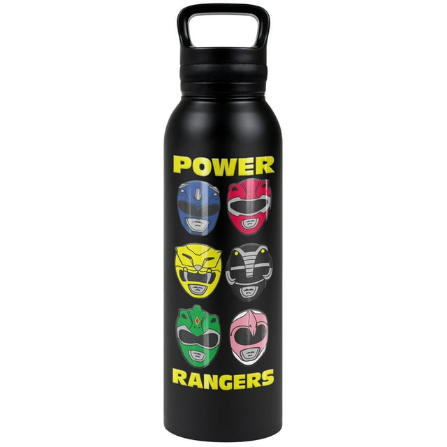 Power Rangers Official Ranger Heads 24 oz Insulated Canteen Water ...