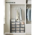 SONGMICS Stackable Shoe Boxes - Pack of 12 Clear Plastic Shoe Storage ...
