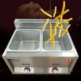 12 Liter Dual Tanks Commercial Stainless Steel Deep Fryer High Capacity ...