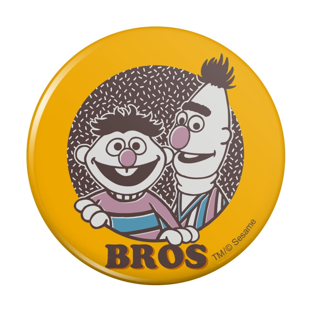 Sesame Street Bert and Ernie Bros Pinback Button Pin - Walmart.com