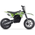 MotoTec Gazella 24V 500w Electric Dirt Bike, Green - Teen Motorcross ...