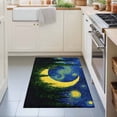 2x3 Washable Area Rugs,Giant Moon Forest Expressionist Art Non-Slip ...
