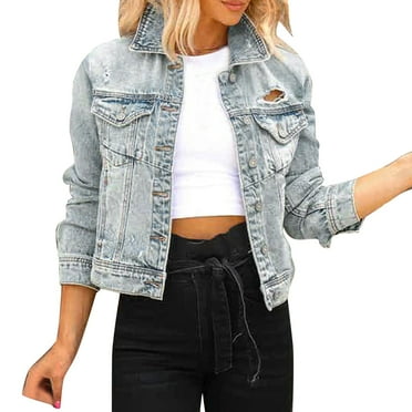 Port Authority Women's Front Pocket Denim Jacket - L7620 - Walmart.com
