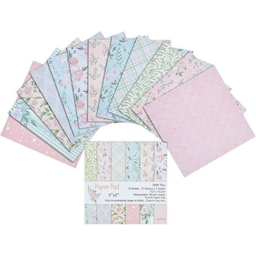 SunWMart 48 Sheets 6x6 Inch Scrapbooking Card Stock Decorative ...