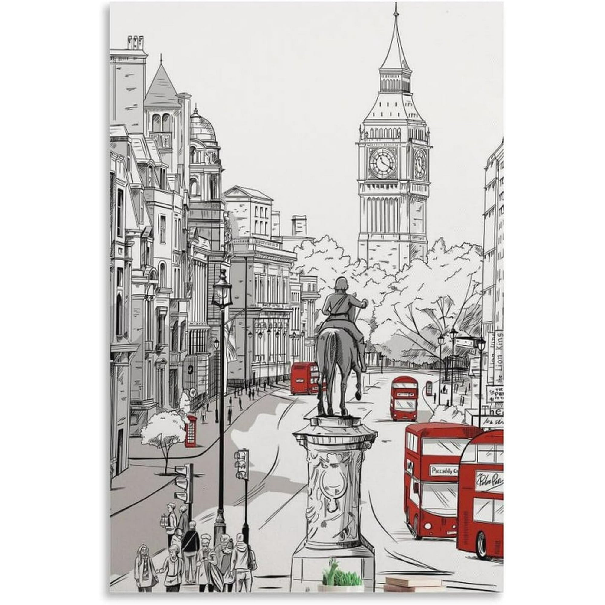 Click here for Pphaosho London Big Ben Red Double Decker Bus Famo... prices