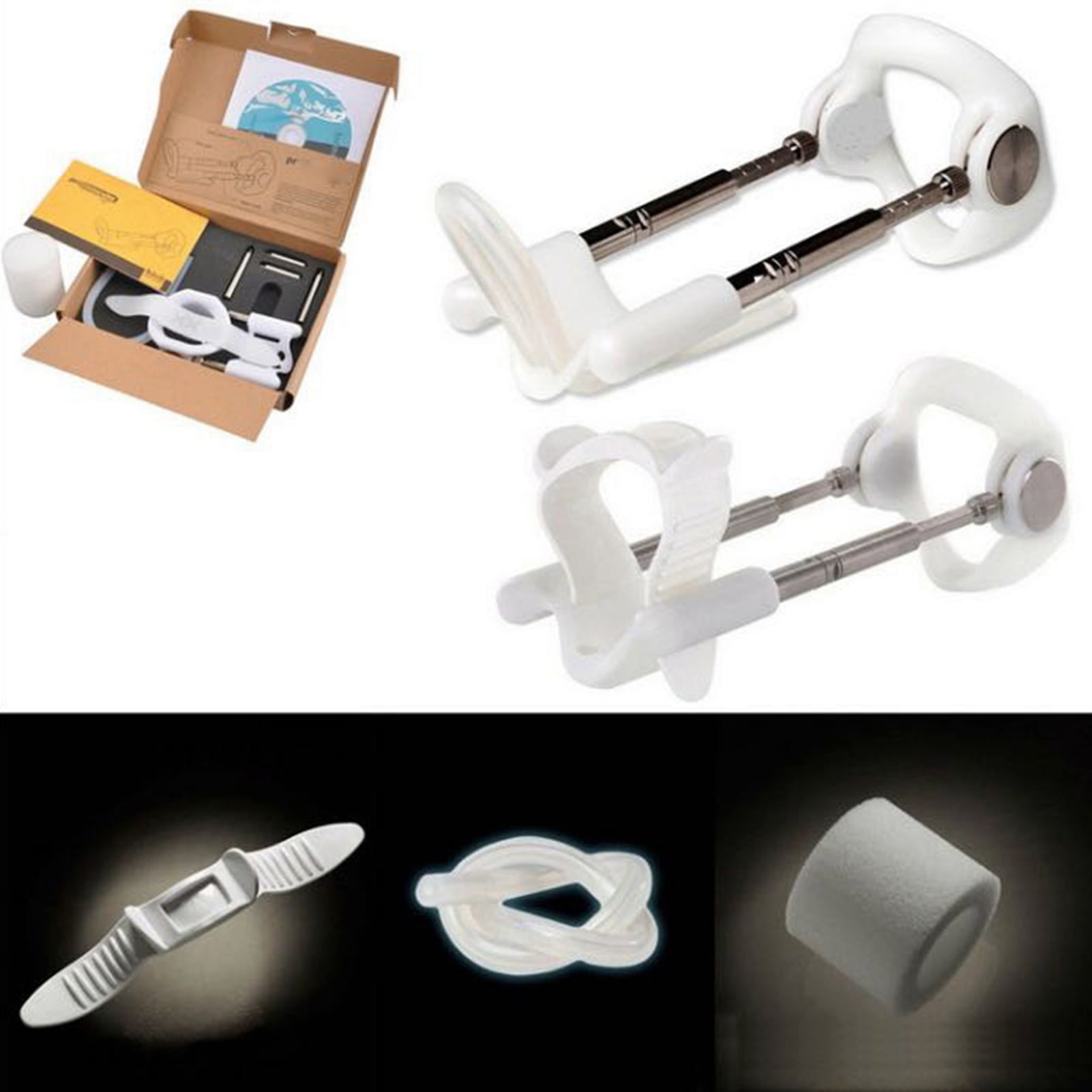 Extensor de pene ergonómico de silicona ajustable para entrenamiento ...