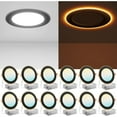 12 Pack 8 Inch LED Recessed Ceiling Light with Night Light, 2700K/3000K ...