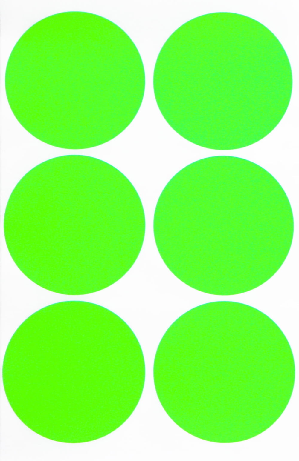 Royal Green Color Coding Labels Dots in Neon Green (2" inch) 50mm - 300 ...