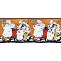 Chef's A Cooking Border Fat Chef Prepasted Surestrip Wallpaper Kitchen ...