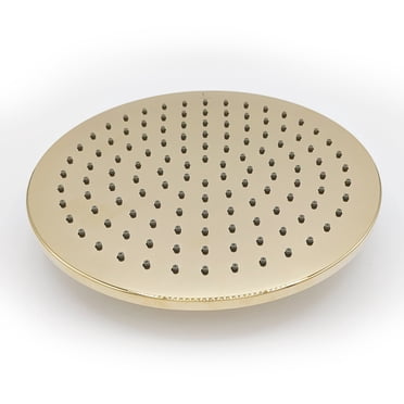 "Brushed Gold Bathroom Shower Head Combo Set System with Brass Valve, 8 ...