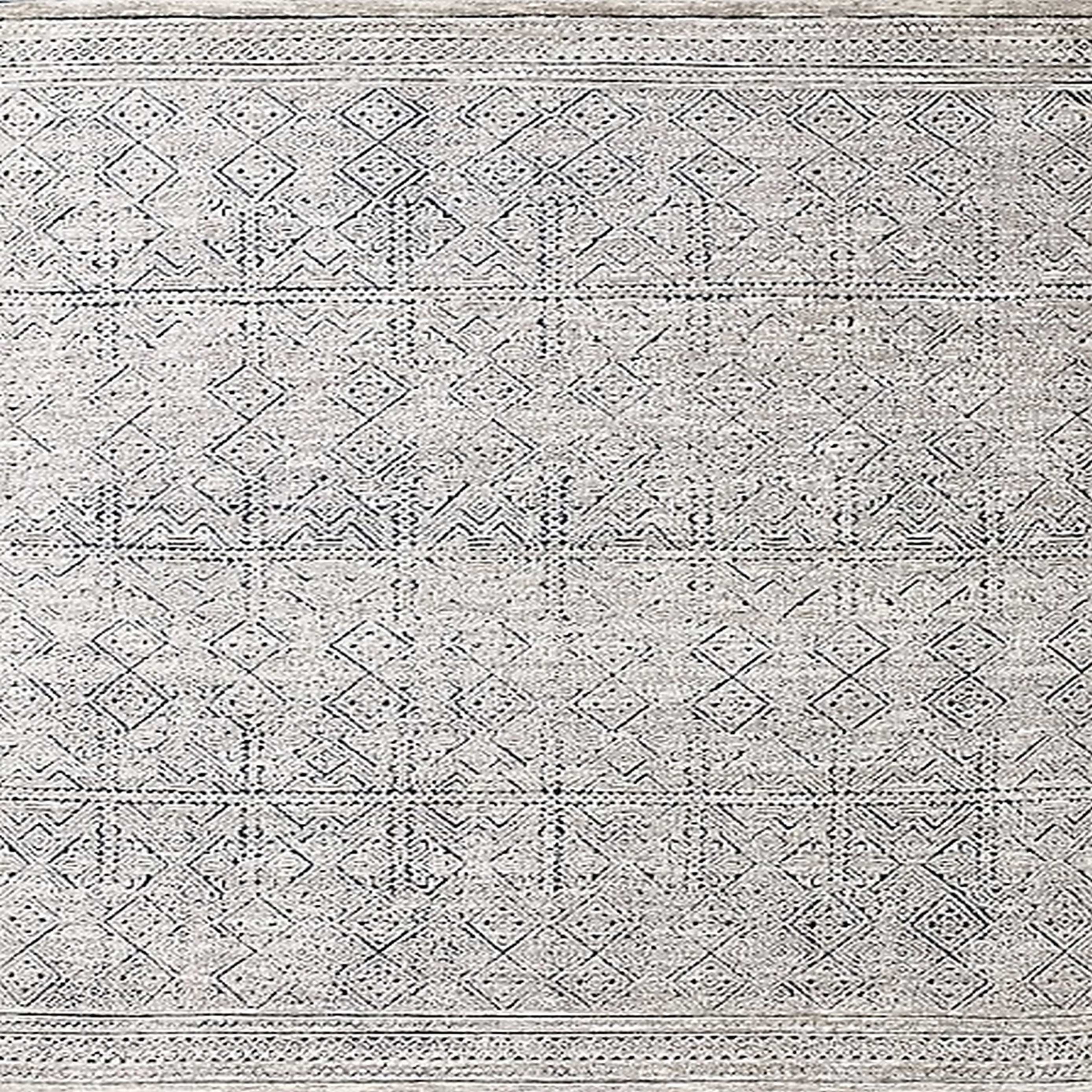 Ahgly Company Indoor Square Mid-Century Modern Granite Gray Oriental ...