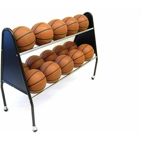HD Ball Locker with Wheels, Iron Basketball Display Stand Equipment ...