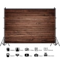 SUNOLIFE 7x5ft,Brown Wood Wall Backdrops Banner Rustic Wooden Board ...