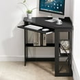 VECELO Home Office Set, Corner Desk & Ergonomic Chair with Storage ...
