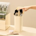 Beige Transparent Vanity Case With Press To Open Compartments For ...