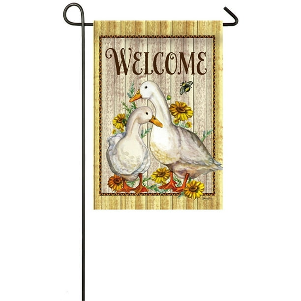 Welcome Ducks Garden Suede Flag - Walmart.com - Walmart.com