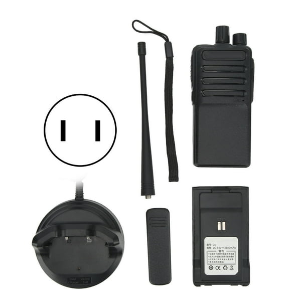 Walkie Talkies inalámbricos, Radio recargable de 2 vías, 5W, 16 canales ...