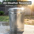 31 Gallon Galvanized Steel Outdoor Garbage Can with Lid, Critter ...