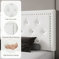 Juiluna Upholstered Platform Bed with Diamond Button Tufted & Nailhead ...