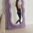 "VLUSH Wavy Full Length Body Mirror, 63""x24"", Freestanding/Wall ...