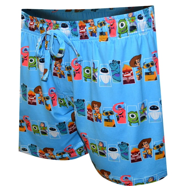 Mad Engine Men's Disney Pixar Characters Collage Lounge Shorts ...