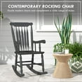 Outsunny 350 lbs Outdoor Wood Rocking Chair with High Back for Patio ...