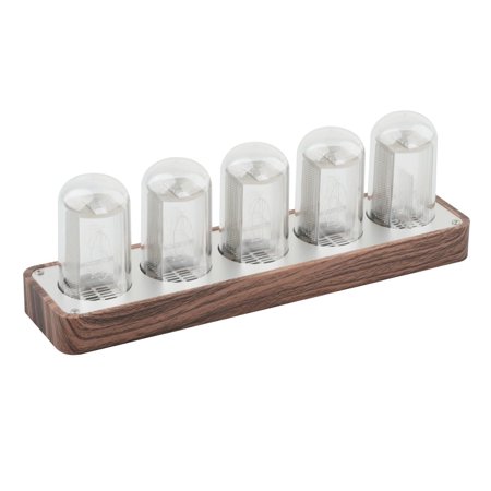 jifeng Nixie Tube Alarm Clock 12/24H Display Adjustable Digital Alarm ...