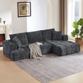 108" W Modular Sectionals Sofa,Cloud Boneless Couch with Chaise ...