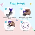 5-Pcs Self-Inking Teacher Stamps Set – Fun Circle-Shaped Stamps for ...