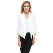 Aulin Collection Women's Casual Work Solid Color Knit Blazer - Walmart.com
