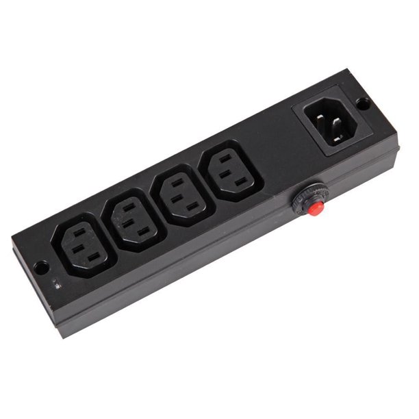 PRO ELEC - 4 Way IEC Distribution Block with Overload Switch - Walmart.com