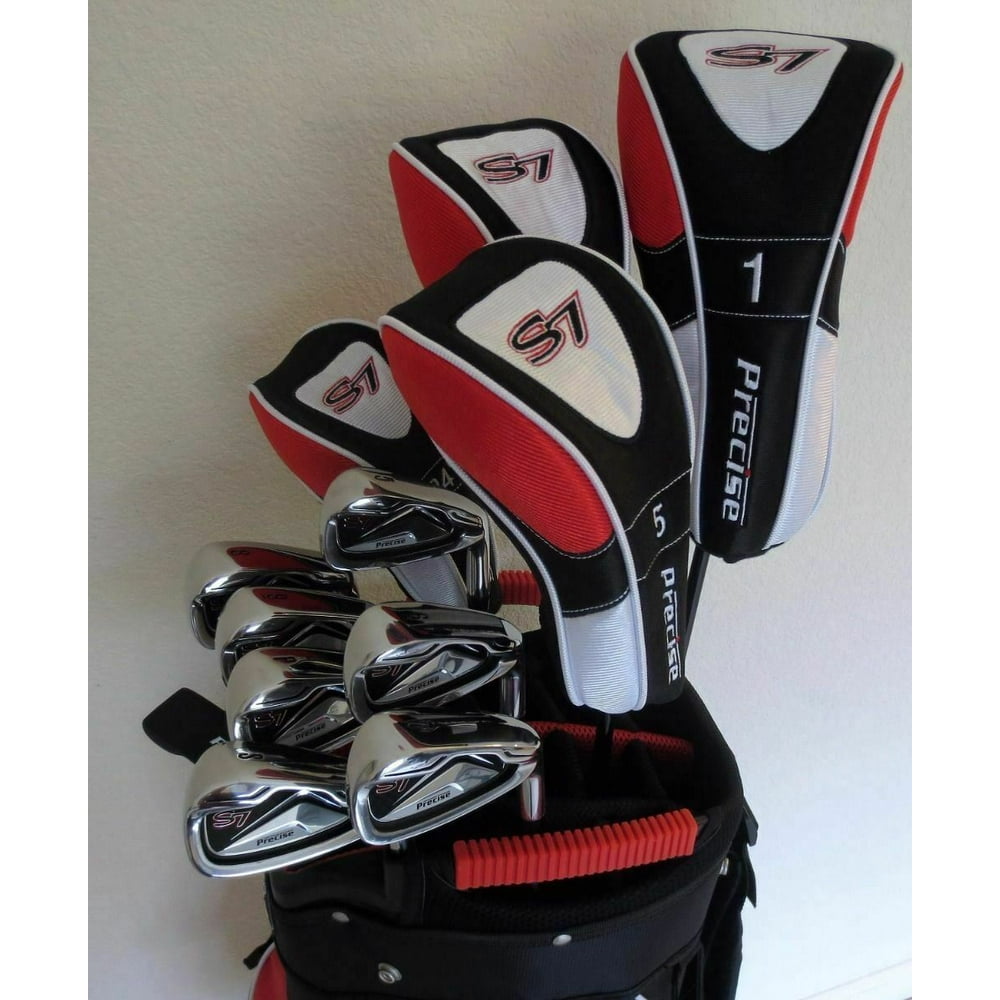 Mens Golf Set Clubs Driver, Woods, Hybrid, Irons, Putter and Cart Bag ...