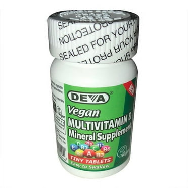 Deva Vegan High Potency Multivitamin & Mineral Supplement, Daily Iron ...