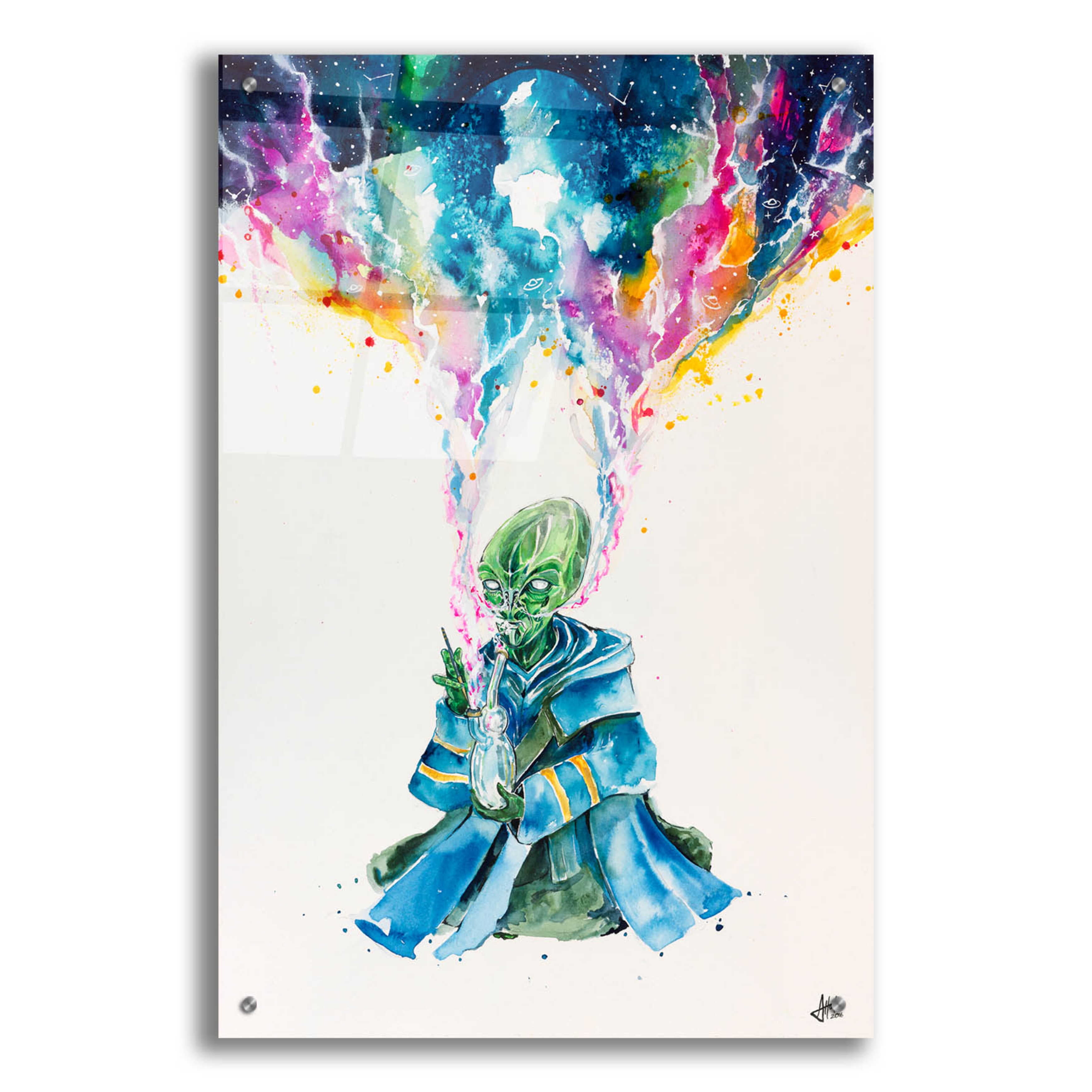 Epic Art 'Alien Dabbing' by Marc Allante, Acrylic Glass Wall Art, 24 ...