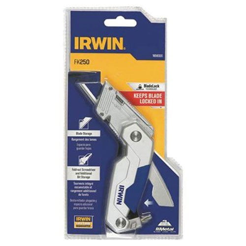 Irwin Tools FK250 1858320 Folding Utility Knife with Blade Storage and ...
