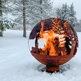 Free Shipping! Esschert Design USA Wildlife Fire Sphere, Rust Metal ...