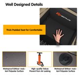 Goplus Inflatable Fishing Float Tube w/Pump & Storage Pockets & Fish ...