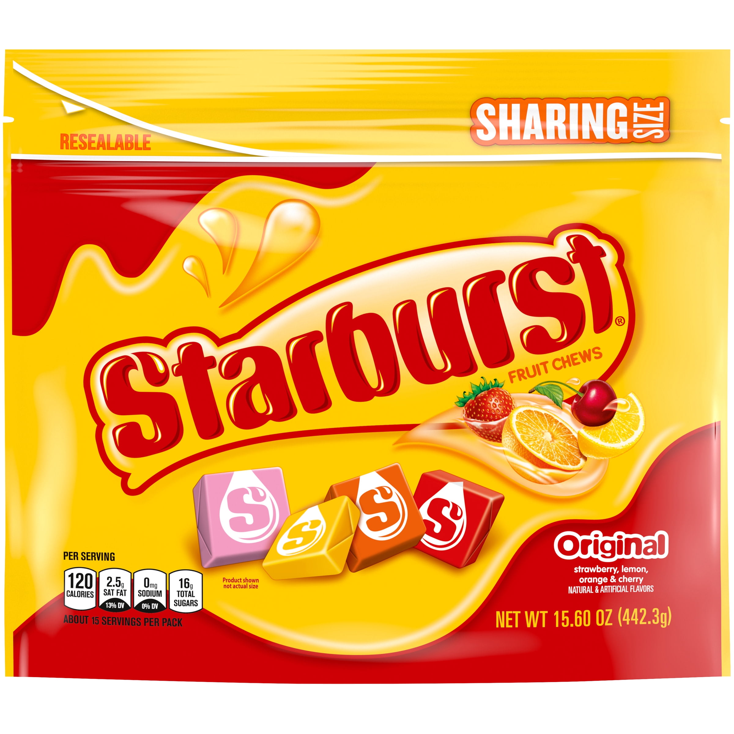Starburst Original Fruit Chewy Summer Candy Sharing Size - 15.6oz ...