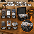 Black Holds 160 Card Slabs Lockable Graded Sports Trading Card Storage ...