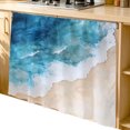 Blue Beach Coastal Cabinet Curtains 35''x35'', Summer Ocean Seaside ...